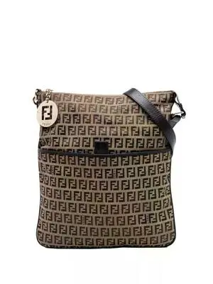 Fendi Zucchino Canvas Crossbody Bag - Neutrals