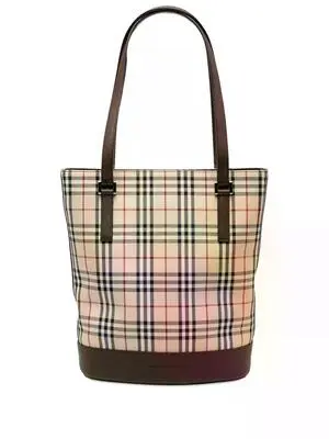 Burberry House Check Canvas Bucket Bag