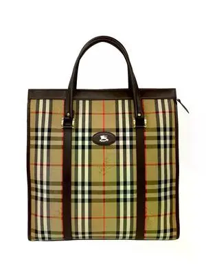 Burberry Haymarket Check Canvas Tote Bag - Neutrals