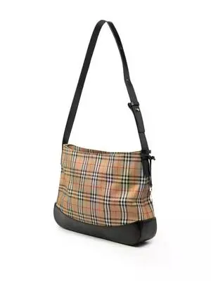 Burberry Haymarket Check Canvas Shoulder Bag