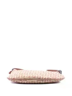 Fendi Zucchino Canvas Oyster Shoulder Bag