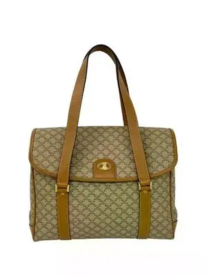 Celine Macadam Coated Canvas Shoulder Bag - Neutrals
