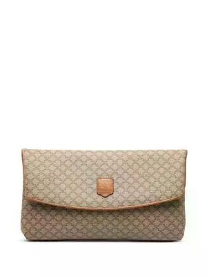 Celine Macadam Coated Canvas Clutch Bag - Neutrals