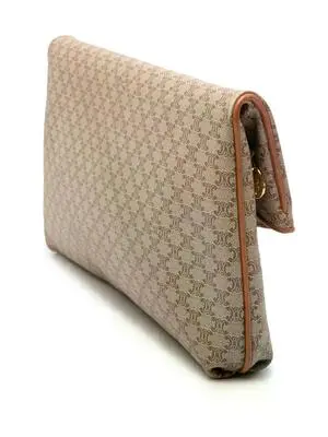 Celine Macadam Coated Canvas Clutch Bag