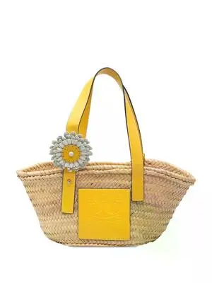 Loewe Small Palm Leaf Basket Tote Bag