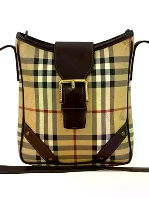 Burberry Haymarket Coated Canvas Crossbody Bag - Neutrals