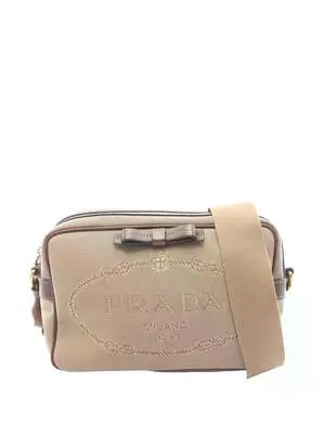Prada Jacquard Canvas Logo Crossbody Bag