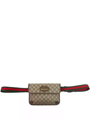Gucci Gg Supreme Web Neo Vintage Belt Bag - Neutrals