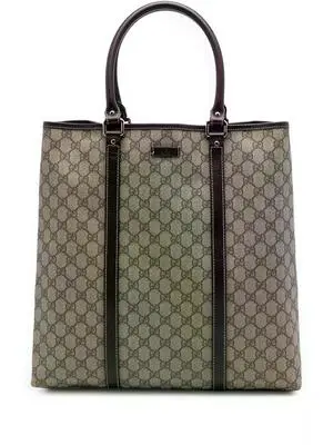 Gucci Gg Supreme Canvas Vertical Tote Bag - Neutrals
