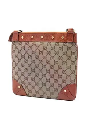 Gucci Gg Canvas Nailhead Crossbody Bag