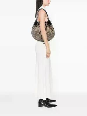 Gucci Horsebit Canvas Hobo Shoulder Bag
