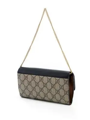Gucci 2016-2026 Gg Supreme Padlock Wallet On Chain Shoulder Bag - Neutrals
