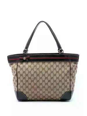 Gucci Gg Canvas Web Mayfair Tote Bag - Neutrals