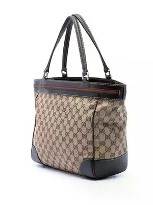 Gucci Gg Canvas Web Mayfair Tote Bag