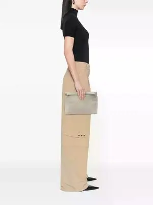 Loewe Anagram T Pouch Clutch Bag - Neutrals