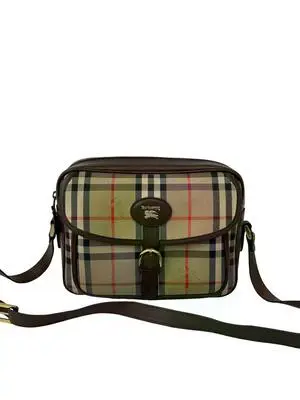 Burberry Nova Check Canvas Crossbody Bag - Neutrals