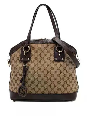 Gucci Gg Canvas Charm Dome Satchel - Neutrals
