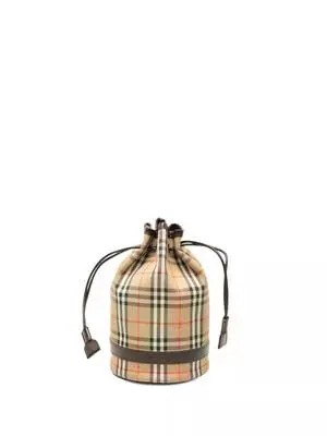 Burberry Haymarket Check Canvas Drawstring Pouch