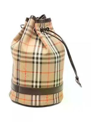 Burberry Haymarket Check Canvas Drawstring Pouch