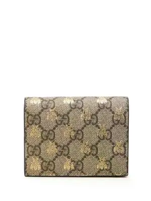 Gucci 2000-2015 Gg Supreme Bees Bifold Wallet Small Wallets - Neutrals