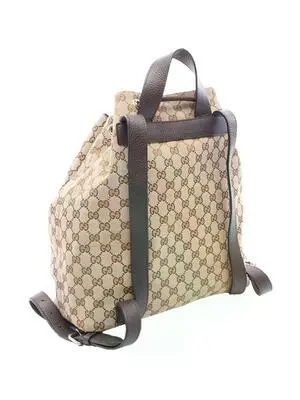 Gucci Gg Canvas Drawstring Backpack