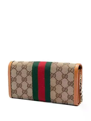 Gucci 2000-2015 Gg Canvas Web Horsebit Wallet On Chain Shoulder Bag