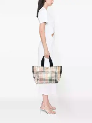 Burberry House Check Canvas Tote Bag - Neutrals