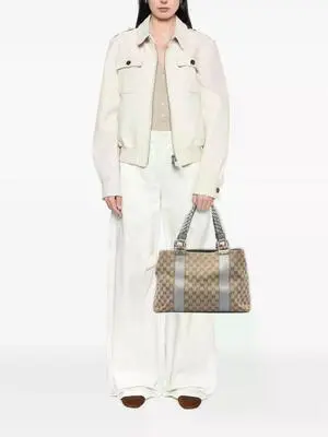 Gucci Gg Canvas Bamboo Libeccio Tote Bag - Neutrals