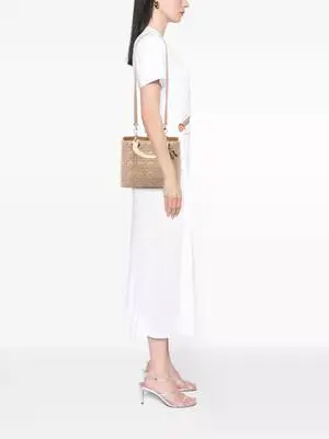 Dior Lambskin Cannage Lady Satchel - Neutrals
