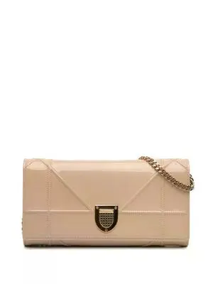 Dior Patent Diorama Wallet On Chain Crossbody Bag - Neutrals