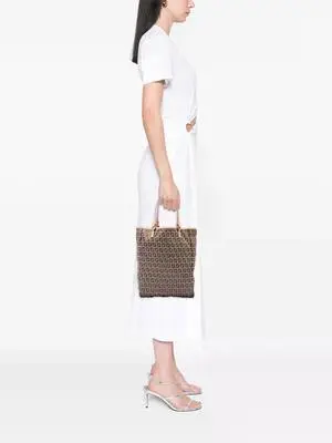 Fendi Zucchino Canvas Tote Bag - Neutrals