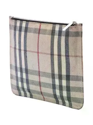 Burberry House Check Canvas Pouch - Neutrals