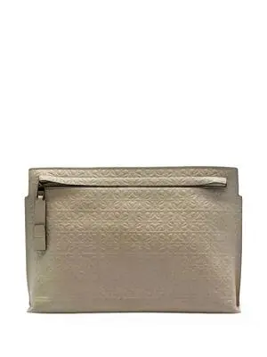 Loewe Embossed Anagram Leather Clutch Bag