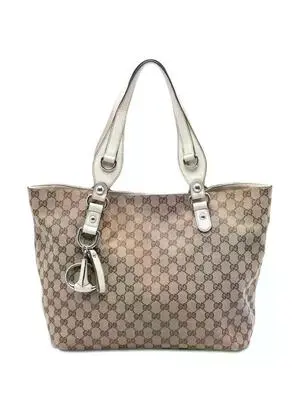 Gucci Medium Gg Canvas Icon Bit Tote Bag - Neutrals