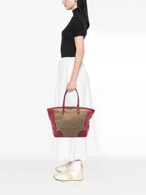 Gucci Gg Canvas Bree Zippered Tote Bag