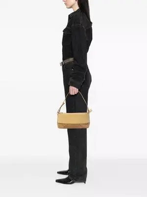 Burberry Calfskin And Suede Stitch Shoulder Bag - Neutrals