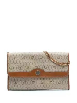 Dior Honeycomb Coated Canvas Chain Shoulder Bag - Neutrals
