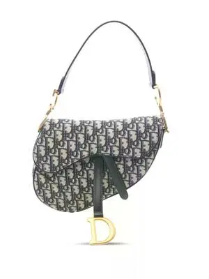 Dior Oblique Canvas Saddle Bag - Blue