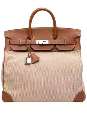 Hermès 2021 Toile Criss Viking And Evercolor Hac Birkin 40 Handbag - Neutrals