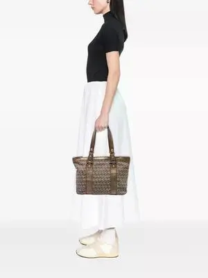 Fendi Zucchino Canvas Tote Bag - Neutrals