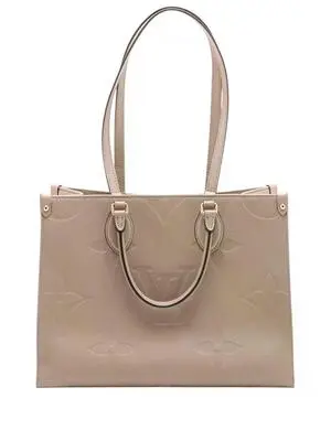 LOUIS VUITTON Monogram Empreinte Onthego Mm Satchel - Neutrals