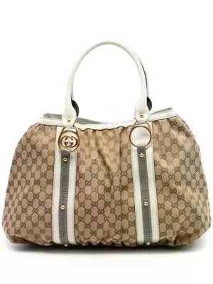 Gucci Gg Canvas Interlocking G Tote Bag - Neutrals