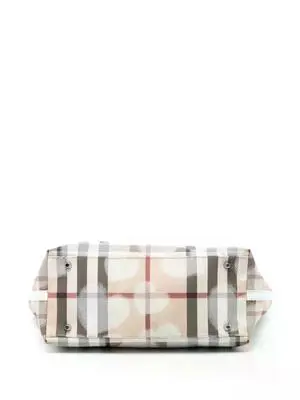Burberry House Check Coated Canvas Hearts Tote Bag