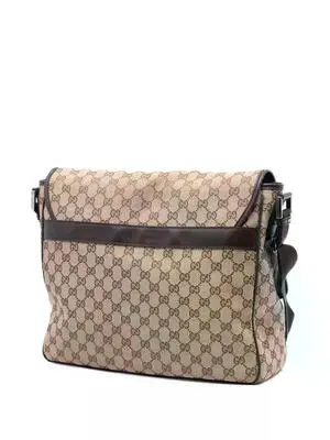 Gucci Gg Canvas Flap Messenger Bag