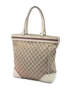 Gucci Gg Canvas Web Mayfair Tote Bag