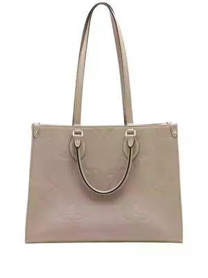 LOUIS VUITTON Monogram Empreinte Onthego Mm Satchel - Neutrals
