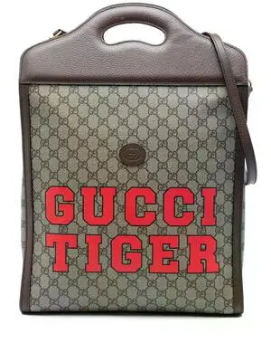 Gucci Gg Supreme Web Tiger Satchel