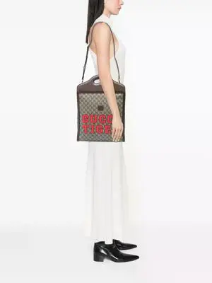 Gucci Gg Supreme Web Tiger Satchel
