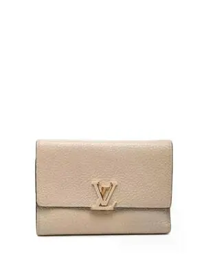 LOUIS VUITTON 2015-2026 Taurillon Capucines Compact Wallet Small Wallets - Neutrals