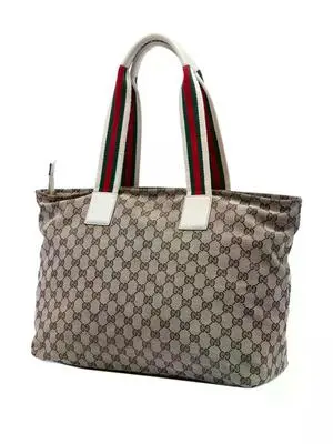 Gucci Gg Canvas Web Tote Bag